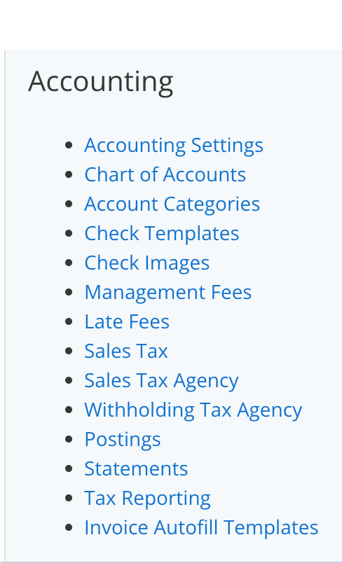 Accounting Global Settings